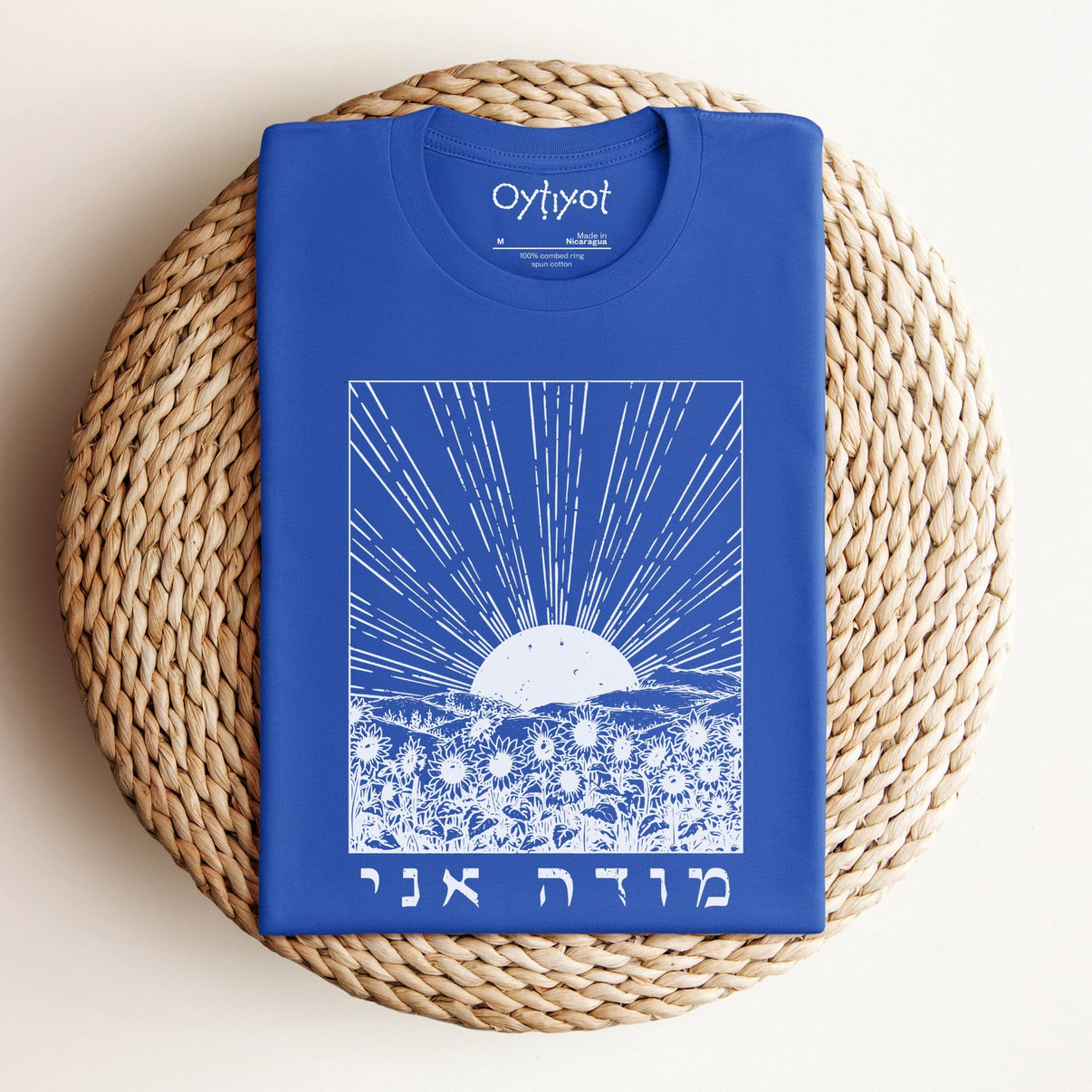 Modeh Ani | I Give Thanks In Hebrew T-shirt | Oytiot Designs